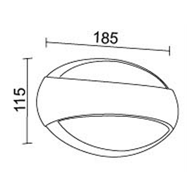 12w Led Outdoor Wall Light,Oval Shape LED Wall Lights,Exterior Led Wall ...