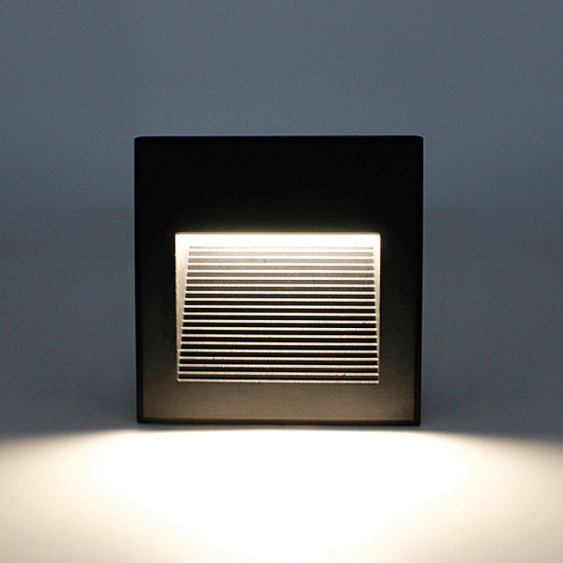 Invisible black Square Shaped Recessed LED Light with Horizontally ...